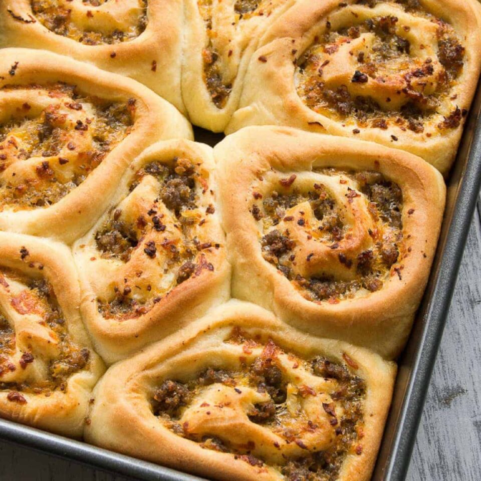 Sausage and Cheese Breakfast Rolls - Baked By An Introvert