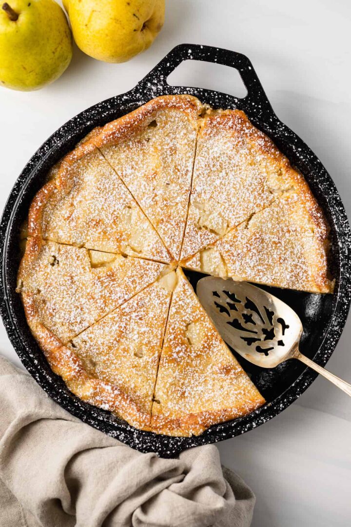 Maple Pear Clafoutis Recipe | Baked by an Introvert