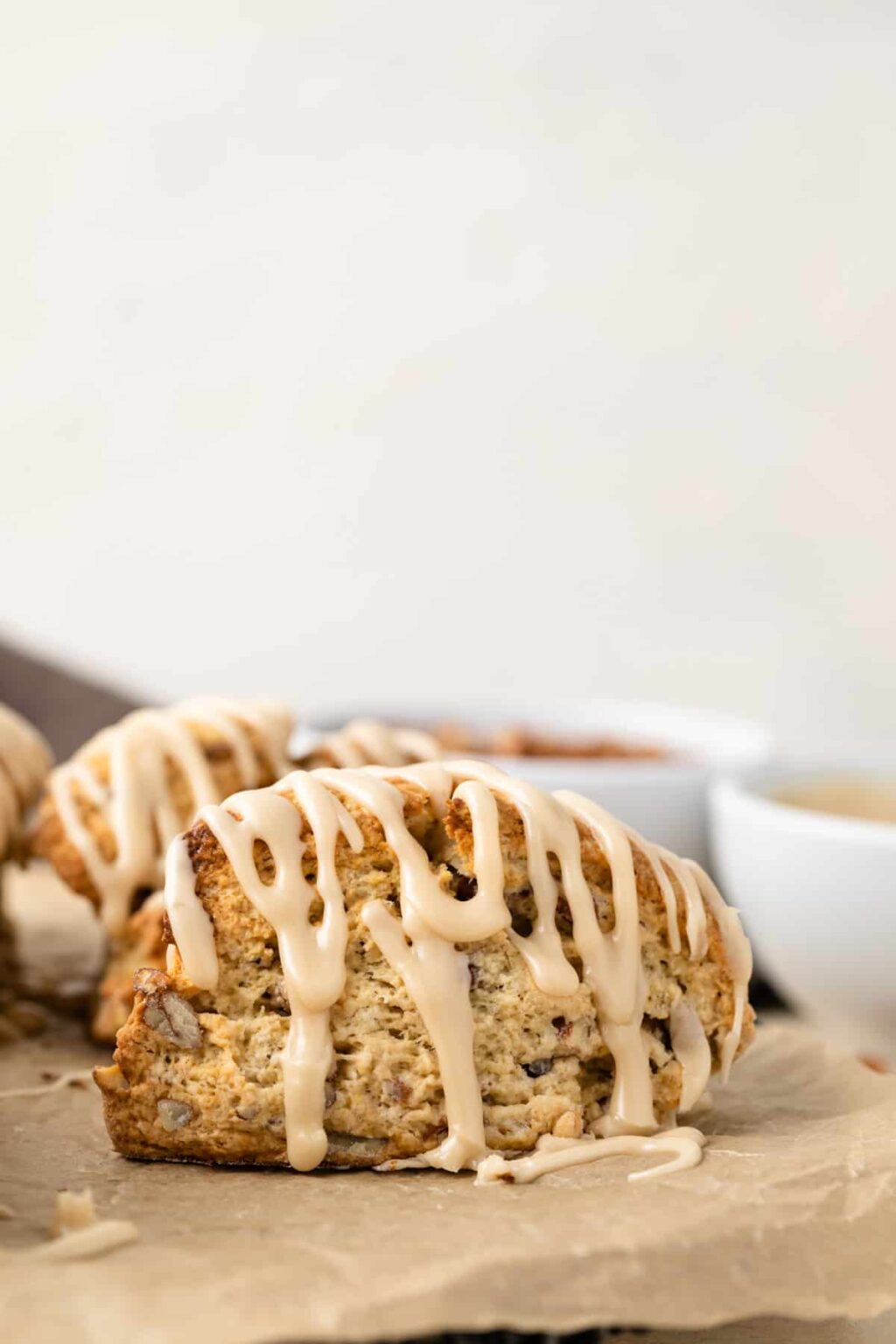Glazed Maple Pecan Scones Recipe | Baked by an Introvert