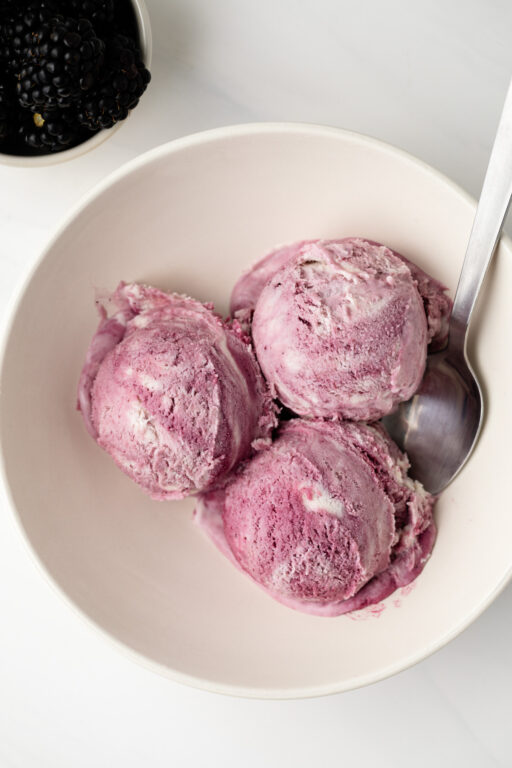 Fresh Blackberry Ice Cream (No Churn) - Baked By An Introvert