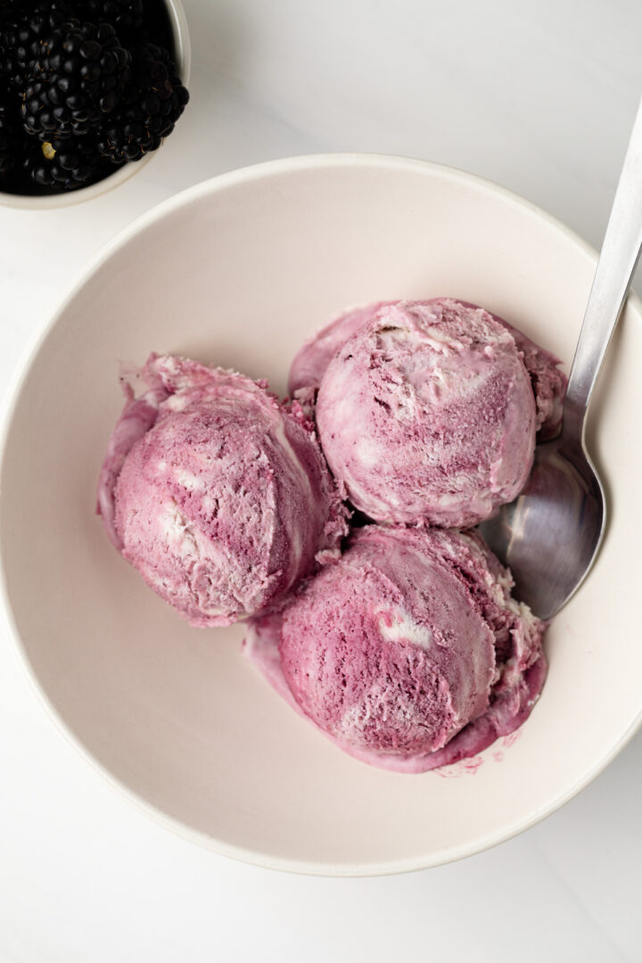 Fresh Blackberry Ice Cream (No Churn) - Baked By An Introvert