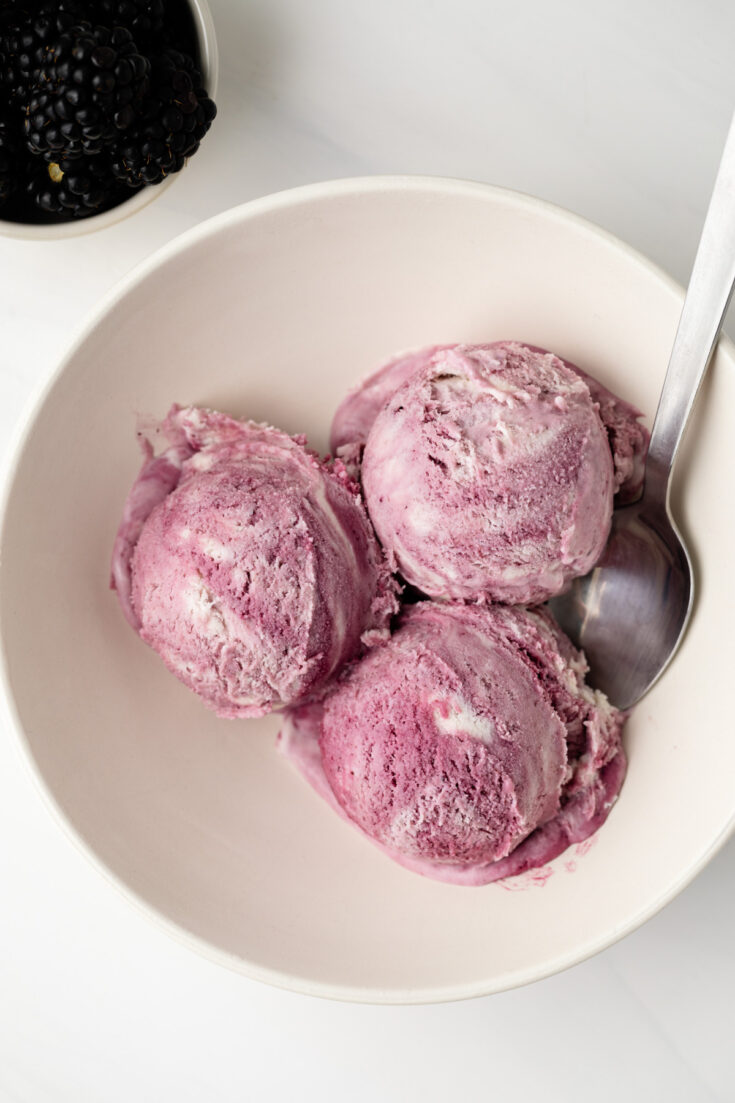Fresh Blackberry Ice Cream (No Churn) - Baked By An Introvert