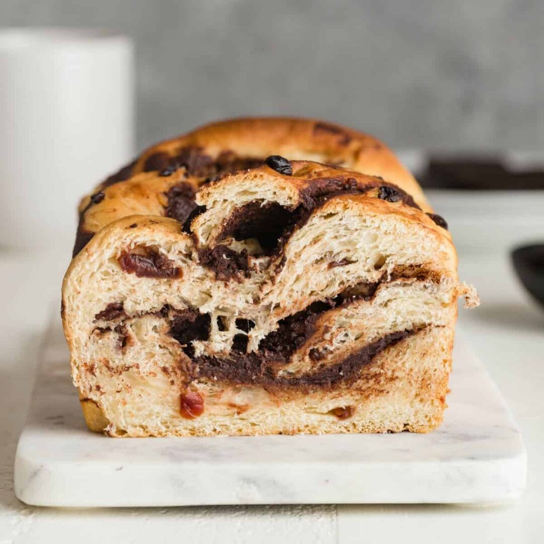 Chocolate Swirl Bread with Cherries - Baked By An Introvert