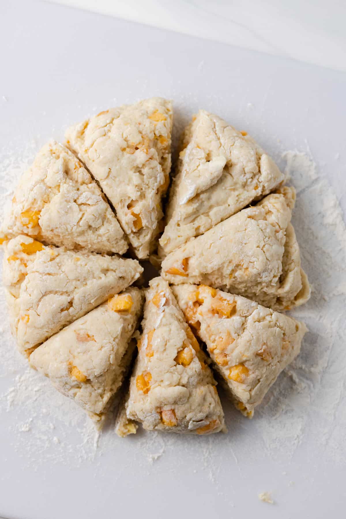 Peach Scones with Almond Glaze l Baked By An Introvert