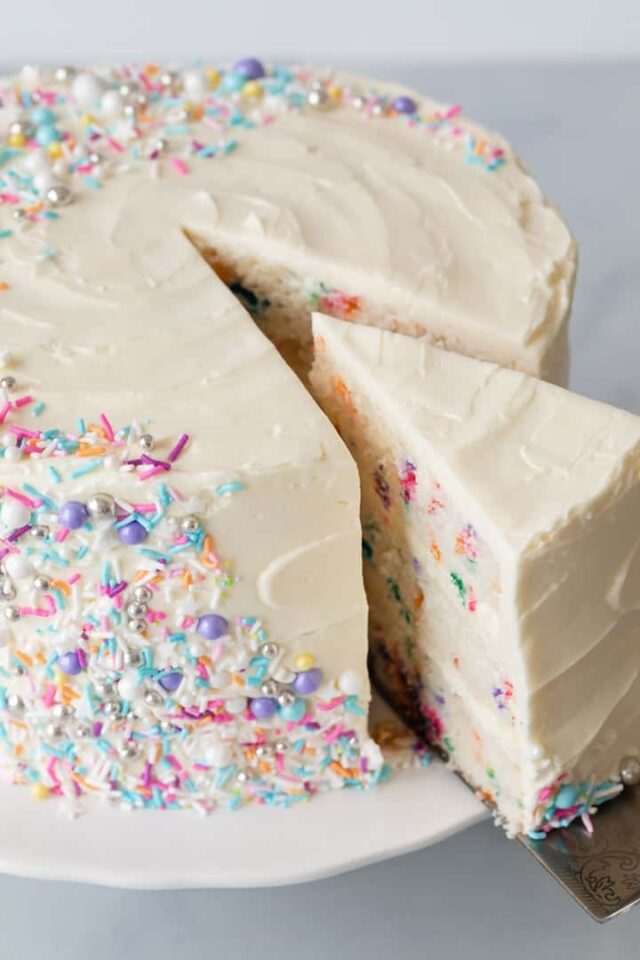Funfetti Cake (Confetti Cake) - Baked By An Introvert