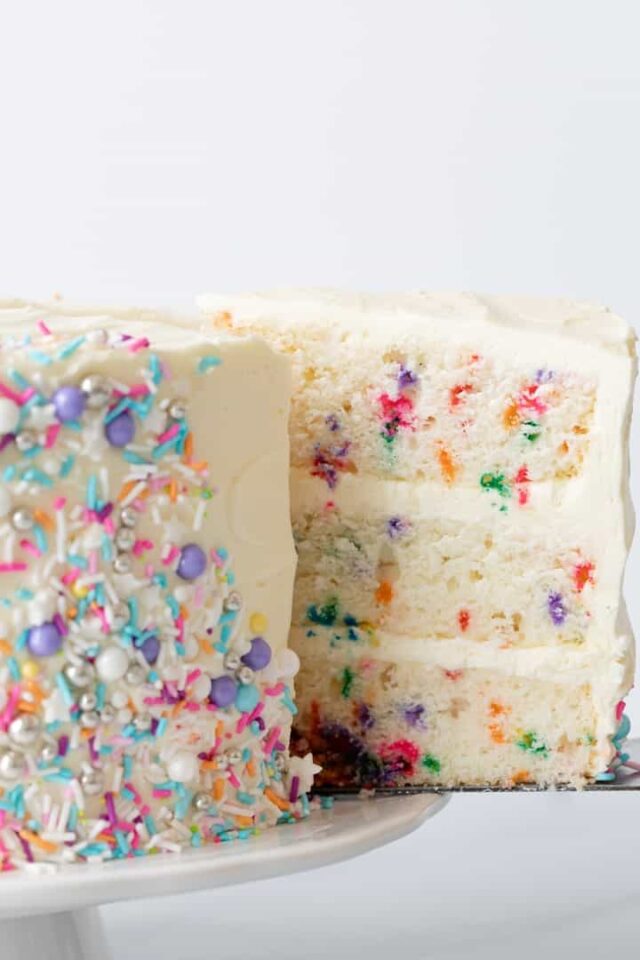 Funfetti Cake (Confetti Cake) - Baked By An Introvert
