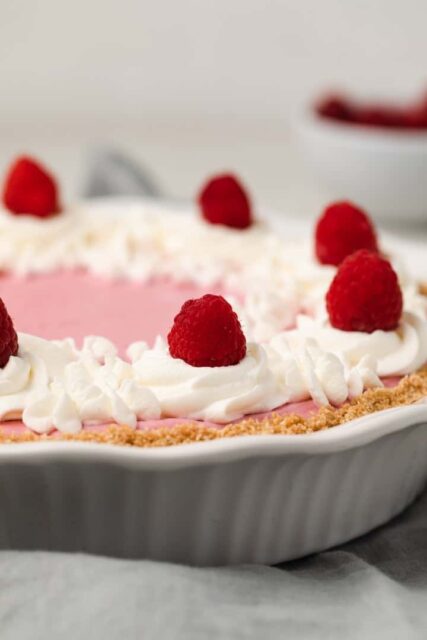 No Bake Raspberry Pie - Baked By An Introvert