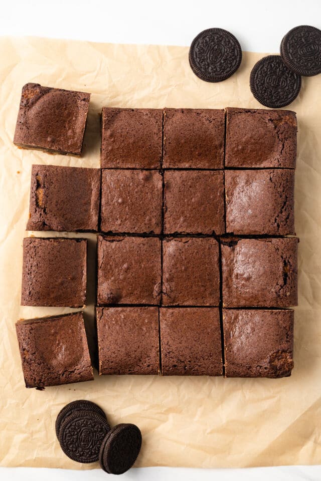 Oreo Stuffed Brookies - Baked By An Introvert