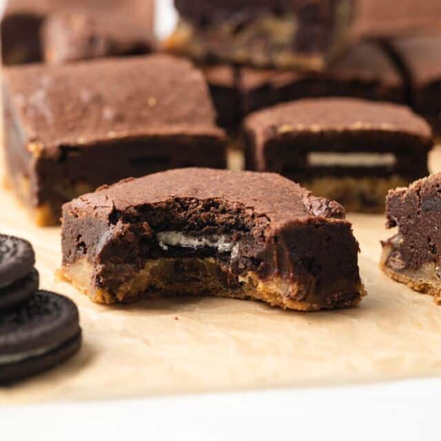 Oreo Stuffed Brookies - Baked By An Introvert
