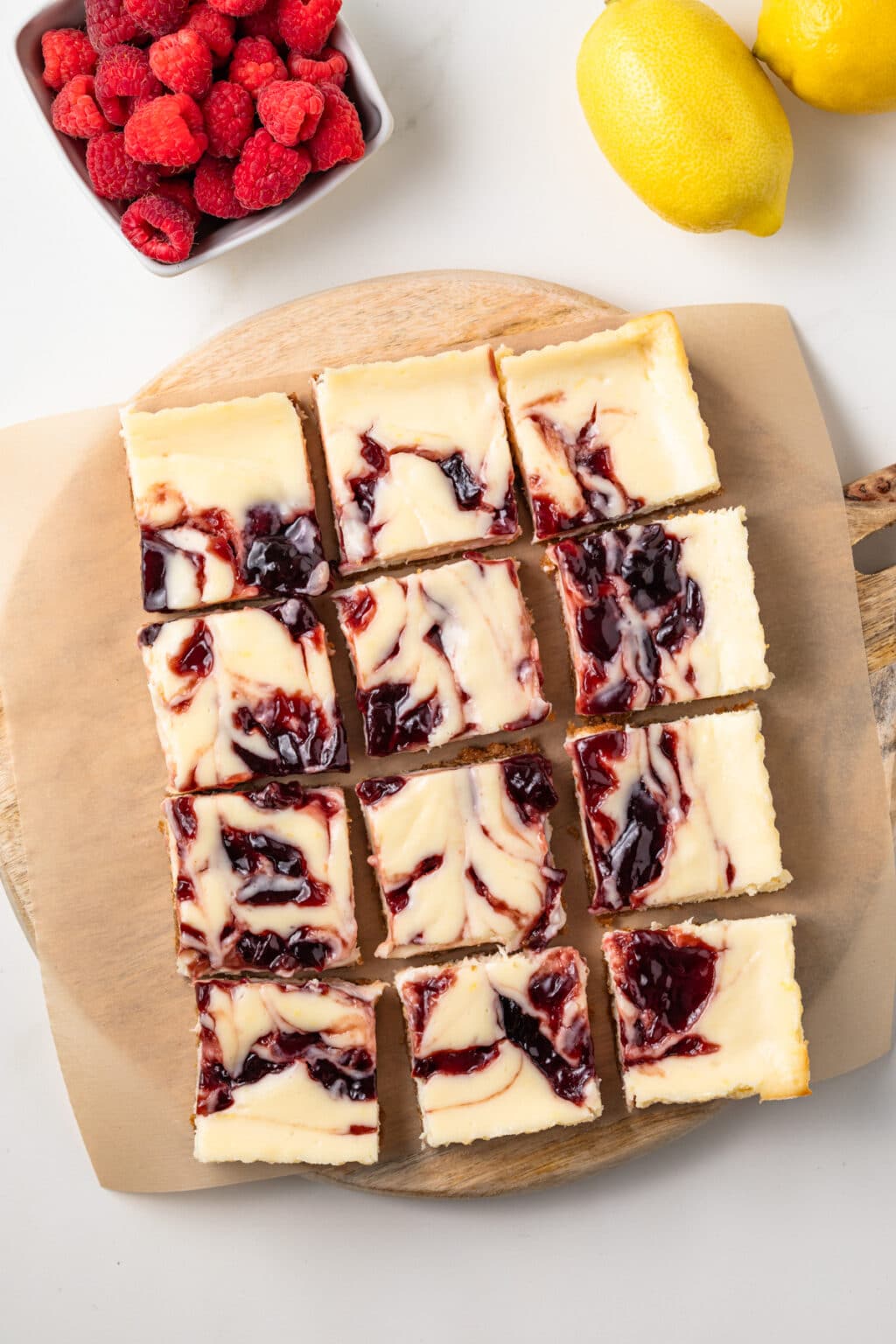 Raspberry Lemon Cheesecake Bars - Baked By An Introvert